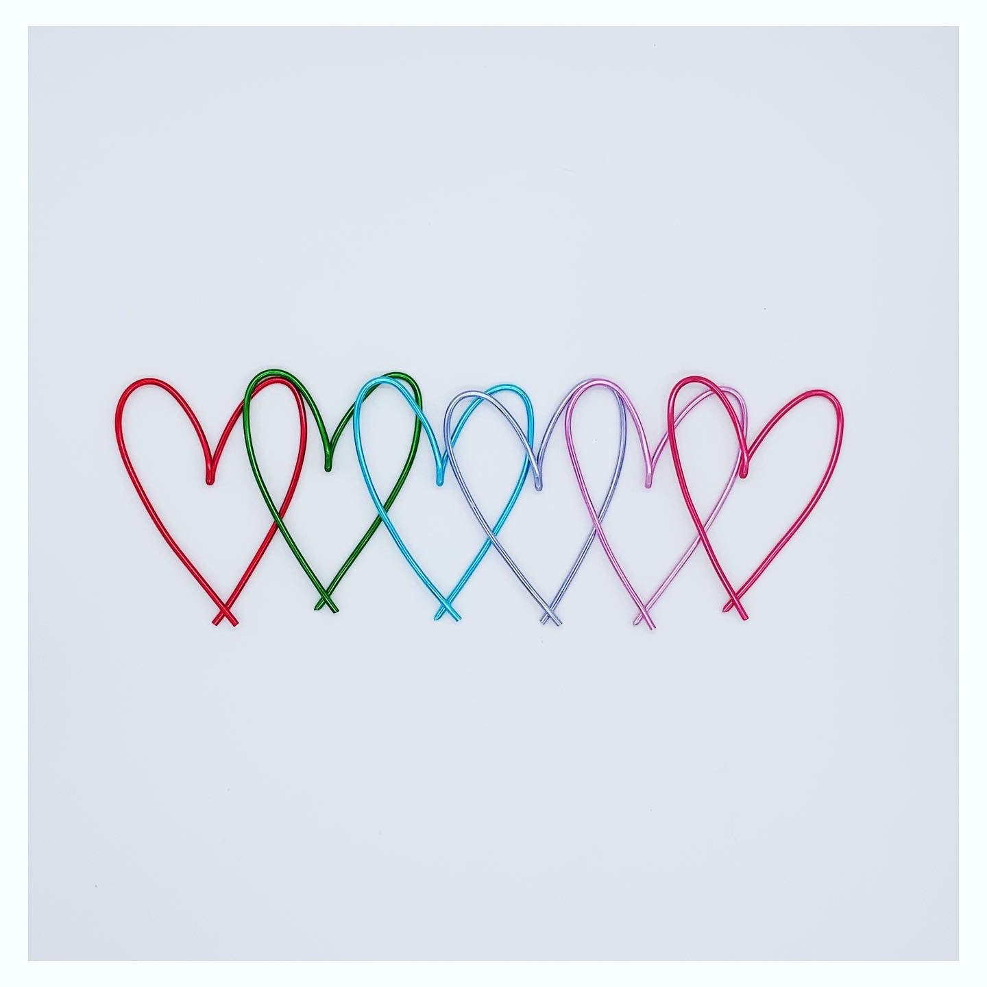 Wire Heart Trio Wire Words Home Decor Wire Wall Art - Etsy UK