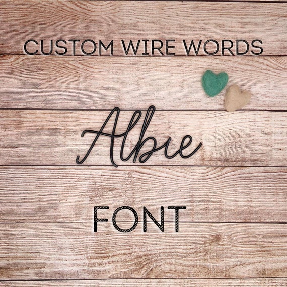 Custom Wire Words in Albie Font. Standard Size. Bespoke | Etsy UK