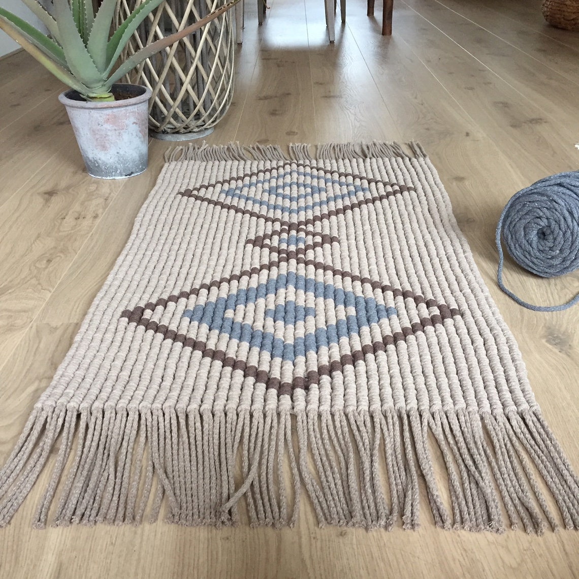 Macrame Rug DAVIN (macrame Pattern in English and Dutch) - Etsy