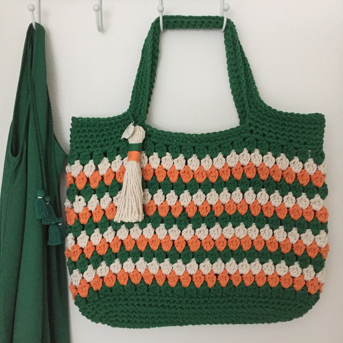 Haakpatroon tas / lente / gehaakte shopper SPRING patroon in - Etsy ...