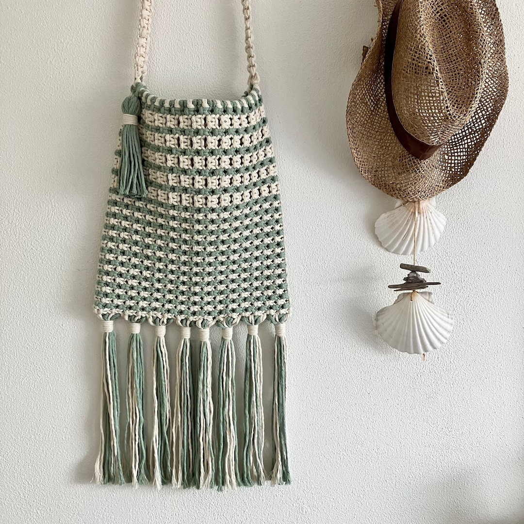 Boho Macrame Shopper Bag IVY macrame Pattern in Dutch - Etsy