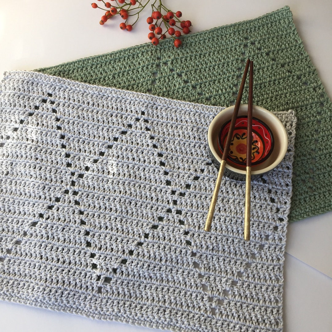 Crochet Pattern Placemat SANNA (pattern in English and Dutch) - Etsy