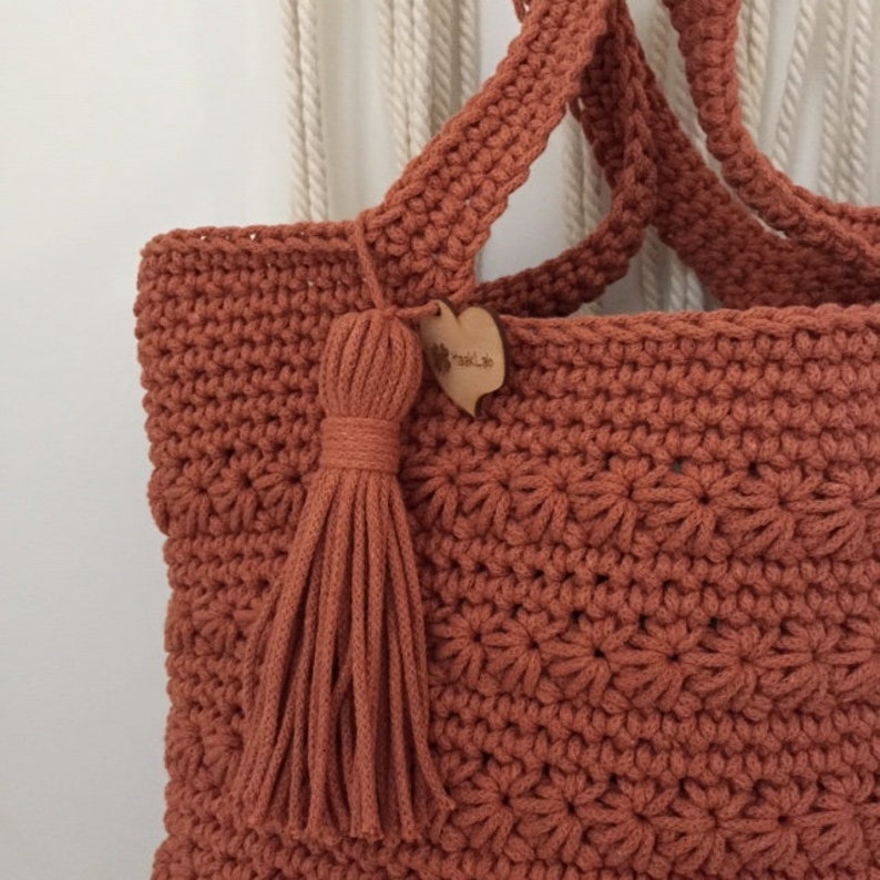 Crochet Pattern Bag / Shopper / Tote STAR pattern in English - Etsy