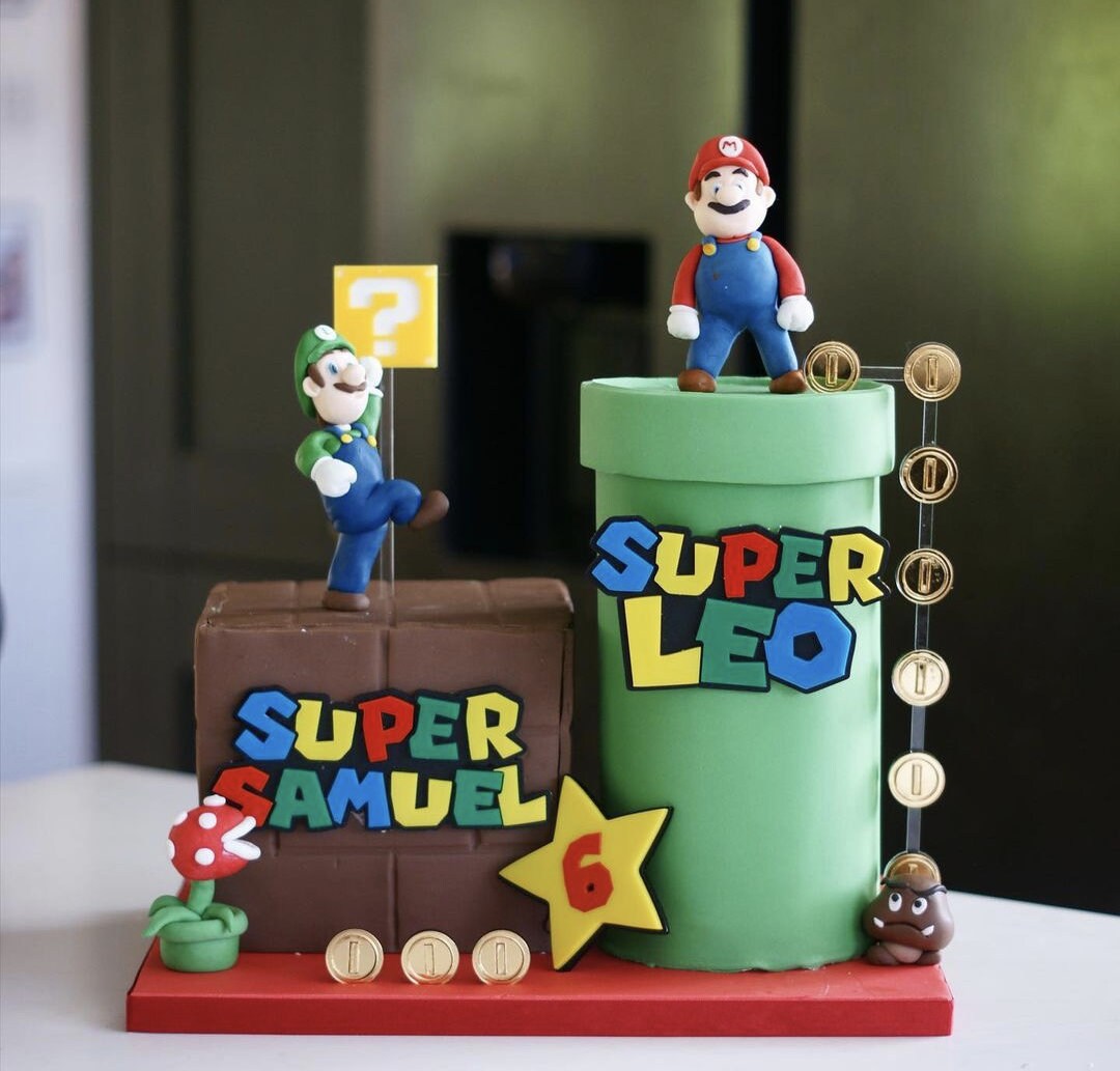 Create Your Own Super Mario Name Age Charms Double Layer Personalised ...