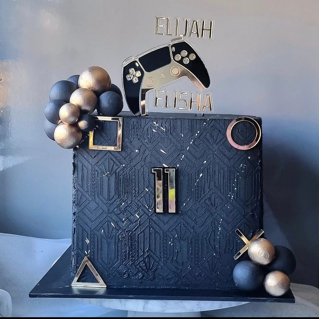 Personalised Playstation Cake Topper Playstation Cake Charm Gaming Cake ...