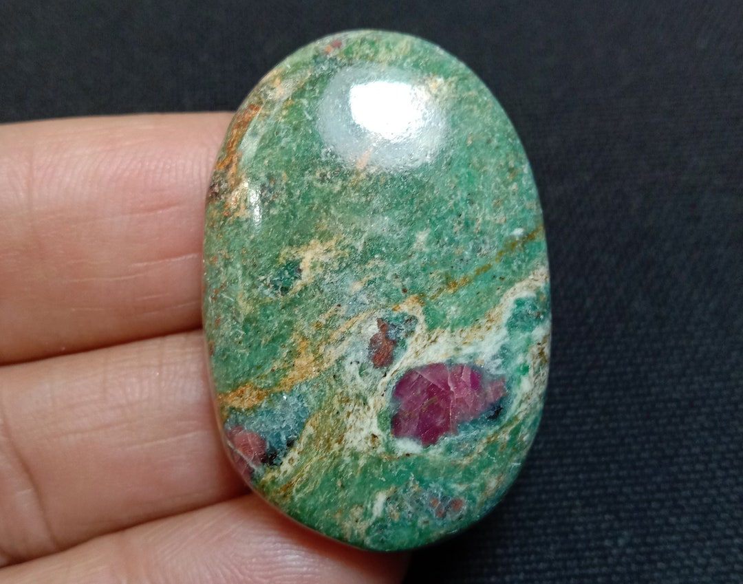 Ruby Fuchite - Ruby in Fuchsite - Natural Fuchite Cabochon Oval Shape ...