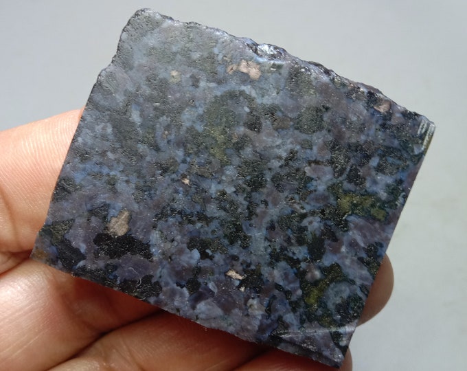 Mystic Merlinite Slab - Indigo Gabbro Raw Lapidary Slab Rough Slice 197 ...
