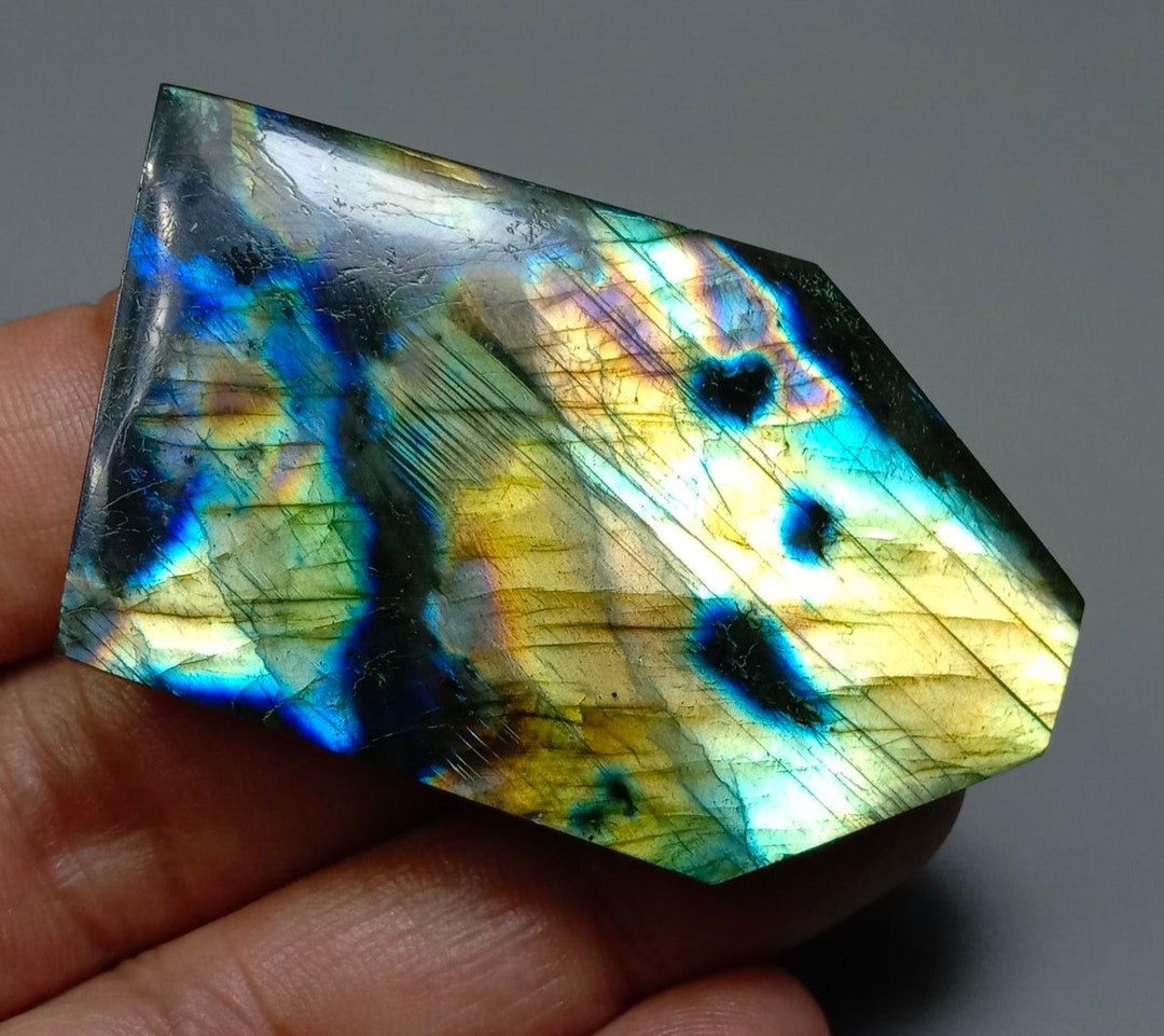 Labradorite Huge Polished Slab Lapidary Display Home Decor Natural ...