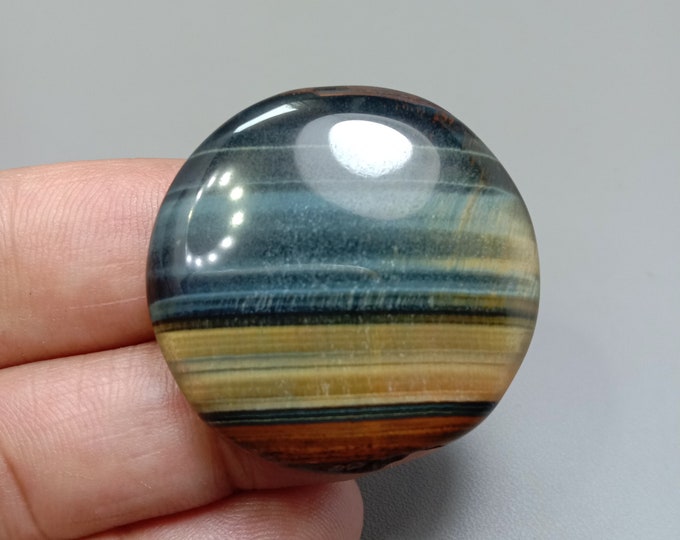 Tiger Eye - Blue Tiger Eye Cabochon - Crystal Hawks Eye - Natural Blue ...