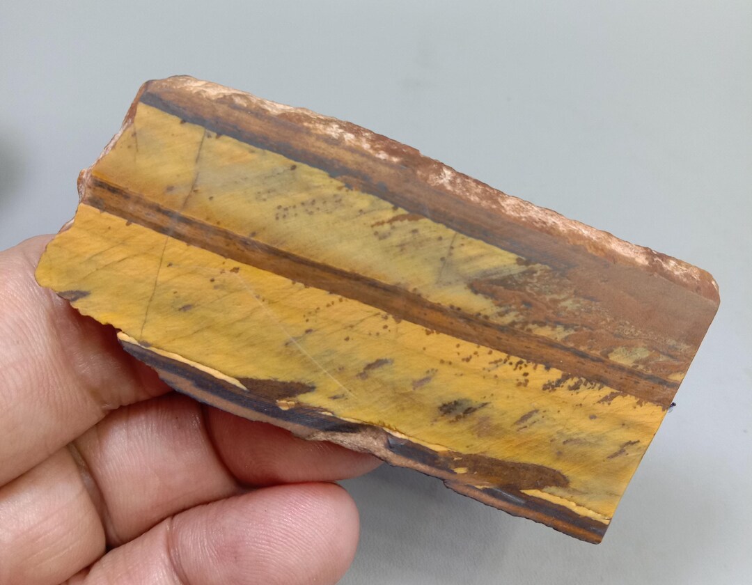Tiger Eye - Tiger Eye Raw Unpolished Slab - Lapidary Supplies - Natural ...