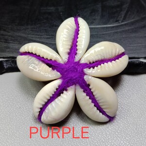 Cowrie Shell Flower - Natural Cowrie Shell Flower Made by Yarn ...
