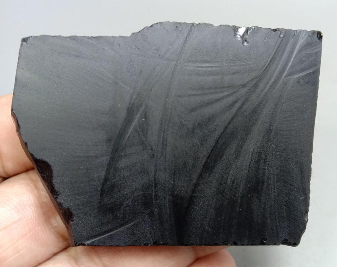 Obsidian - Black Obsidian Slab - Grief Stone - Lapidary Slab - Natural ...