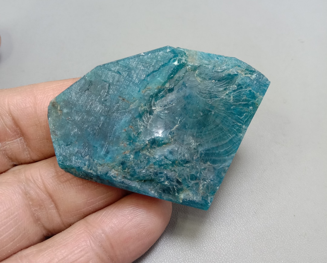 Apatite Stone of Manifestation Apatite Rough Stone Slab Raw Blue ...