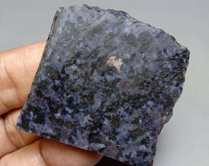 Mystic Merlinite Slab - Indigo Gabbro Raw Lapidary Slab Rough Slice ...