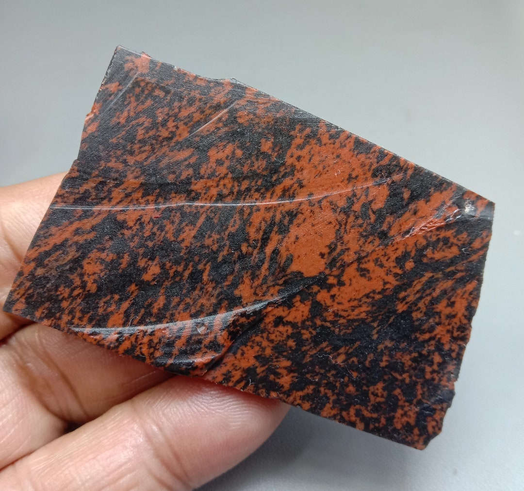 Mahagony Obsidian Slab Jasper Mahogany Obsidian Slab - Etsy