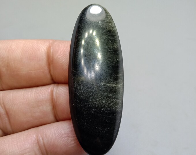 Obsidian Gemstone - Golden Sheen Obsidian - Black Obsidian Cabochon ...
