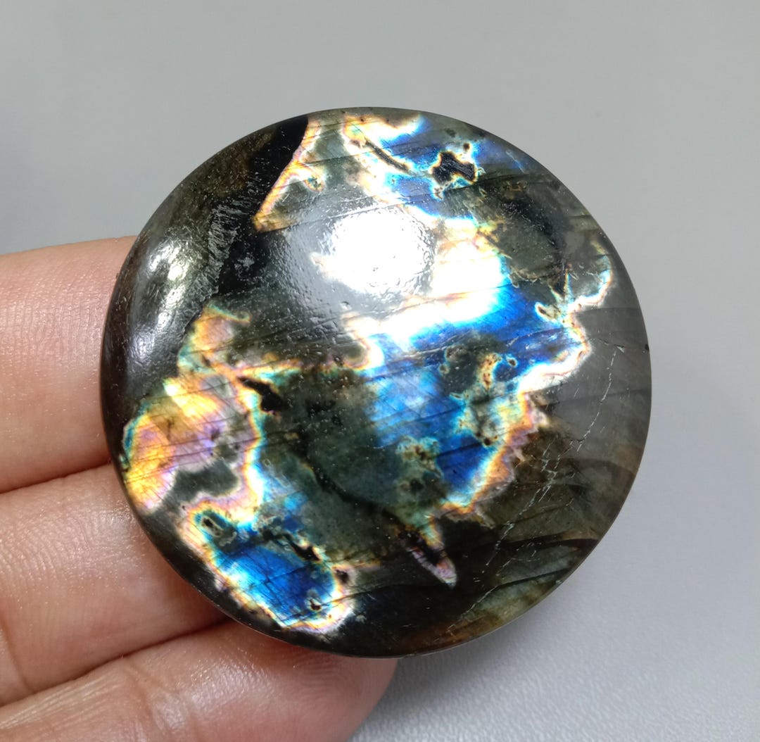 Spectrolite Cabochon - Crystal Spectrolite - Black Labradorite Stone ...