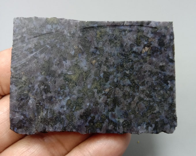 Mystic Merlinite Slab - Indigo Gabbro Raw Lapidary Slab Rough Slice ...