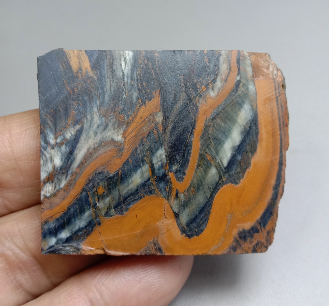 Tiger Eye blue Hawks Eye Unpolished Slab Blue Tiger Eye Lapidary Rough ...