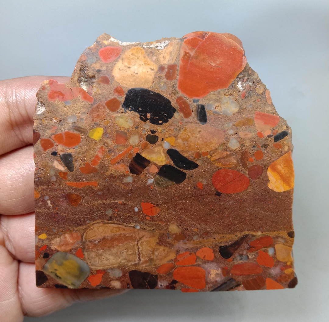Red Jasper Pudding Stone Conglomerate Stone Slab- 360.00ct 75x65x5mm - Etsy