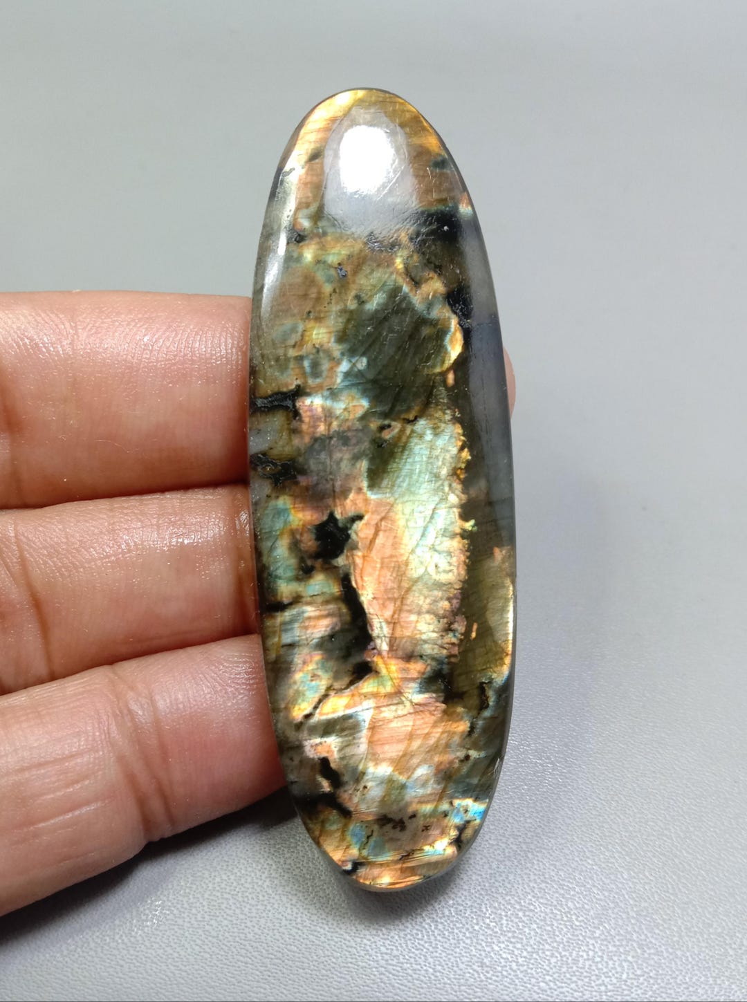 Spectrolite Cabochon Crystal Spectrolite Black Labradorite Stone ...