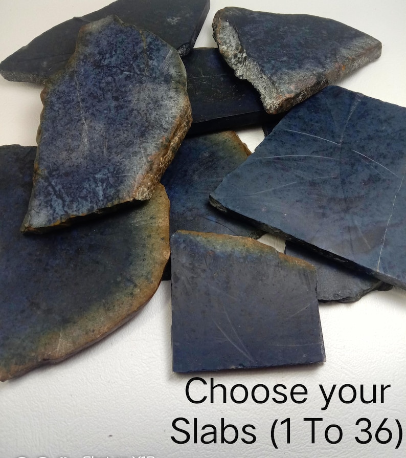 Blue Dumortierite Slab (#1-36): Raw Stone Slab for Lapidary, Jewelry ...