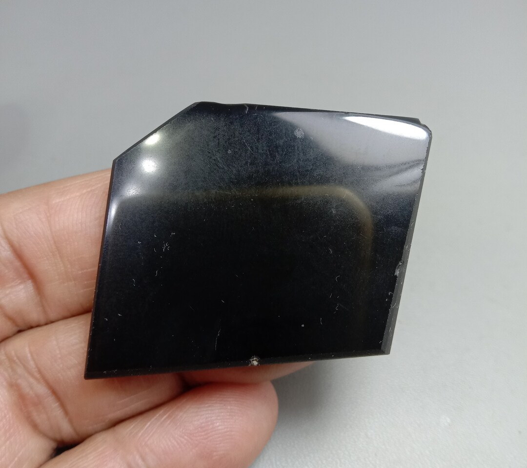 Black Onyx Polished Slab Black Stone Slab Black Chalcedony Lapidary ...
