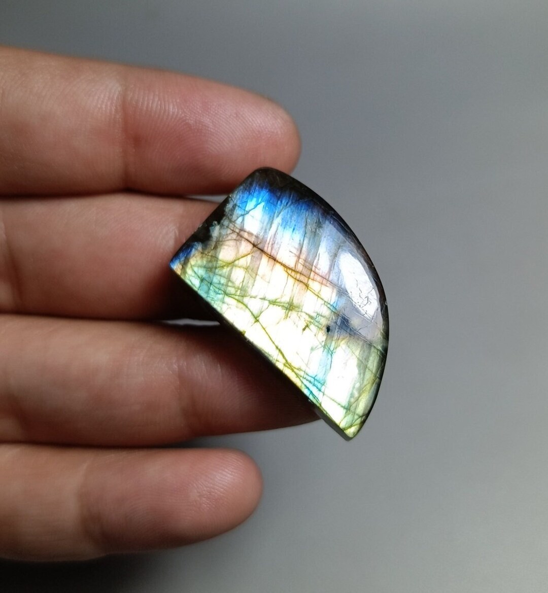 Labradorite - Natural Labradorite Cabochon Fancy Shape 53.0ct 31x20x8mm ...