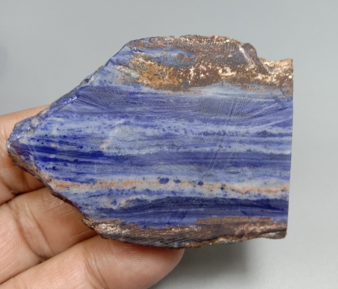 Sodalite Sodalite Ruogh Slab Raw Stone Lapidary Display Unpolished Raw ...