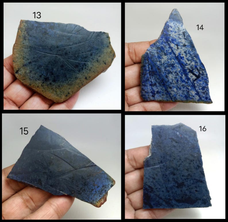 Blue Dumortierite Slab (#1-36): Raw Stone Slab for Lapidary, Jewelry ...