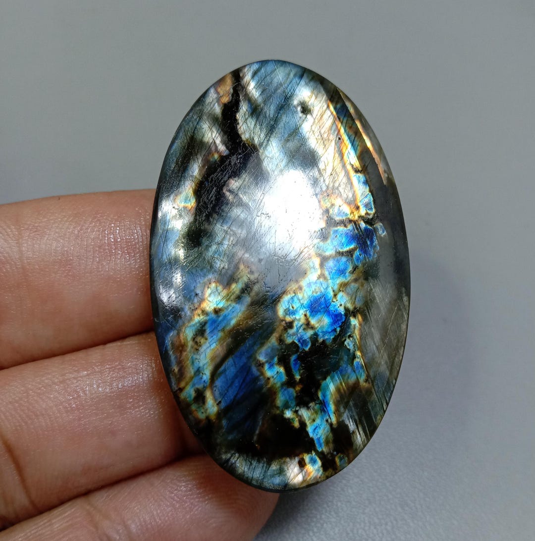 Spectrolite Cabochon - Crystal Spectrolite - Black Labradorite Stone ...