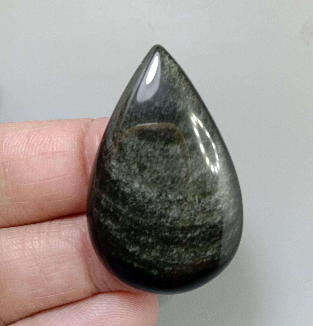 Pear Shape Golden Sheen Obsidian Cabochon (46.00ct, 43x27x6mm) - Etsy