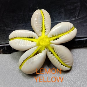 Cowrie Shell Flower - Natural Cowrie Shell Flower Made by Yarn ...