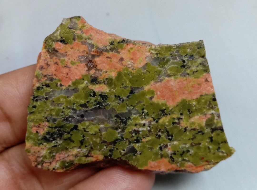 Unakite Natural Unakite Rough Slab Lapidary Slab Specimen Mineral 183 ...