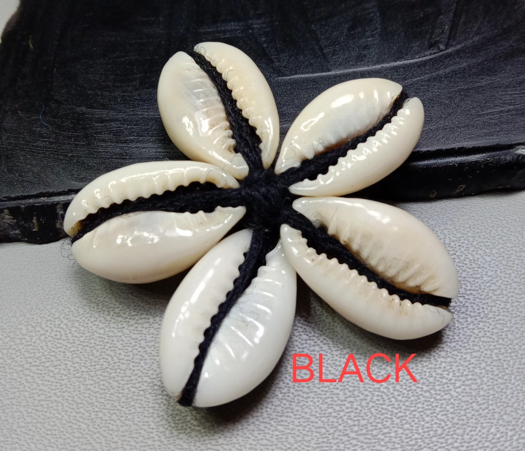 Cowrie Shell Flower - Natural Cowrie Shell Flower Made by Yarn ...
