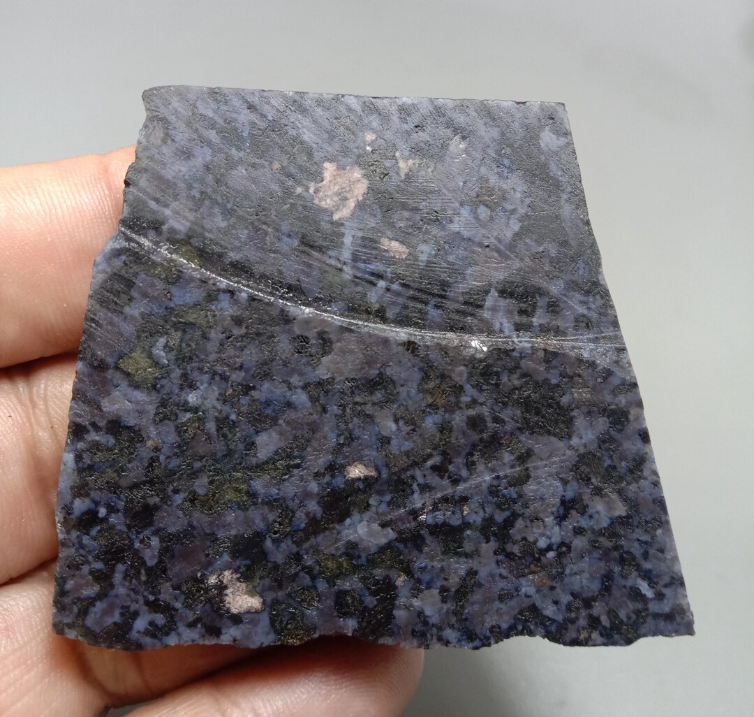 Mystic Merlinite Slab - Indigo Gabbro Raw Lapidary Slab Rough Slice 351 ...
