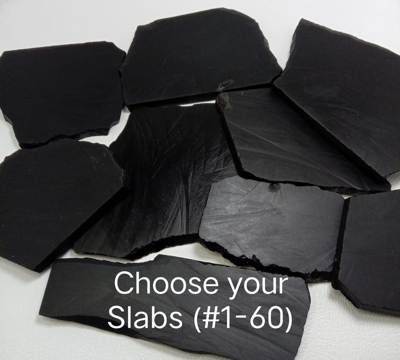 Black Onyx Slab : (#1-60) Natural Chalcedony Slabs for Jewelry Making ...