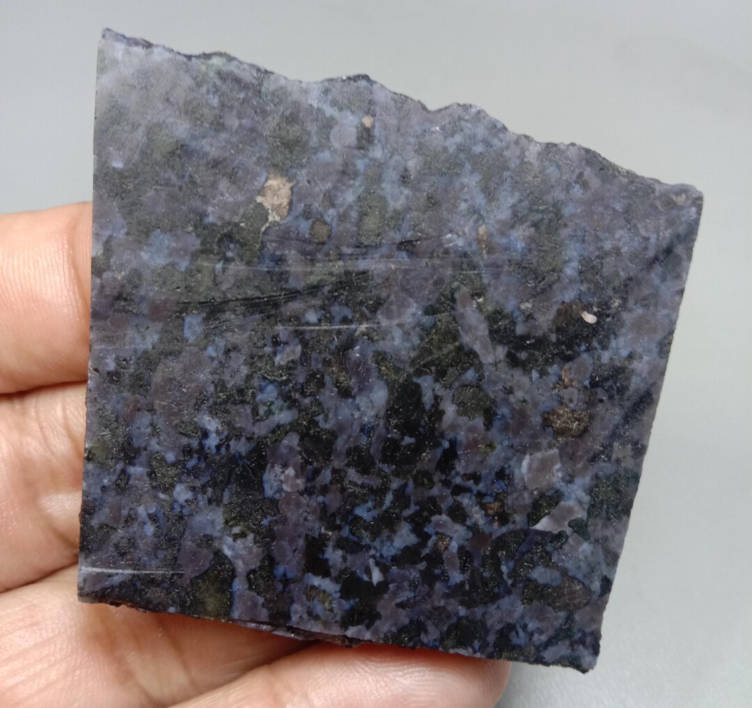 Mystic Merlinite Slab - Indigo Gabbro Raw Lapidary Slab Rough Slice 288 ...