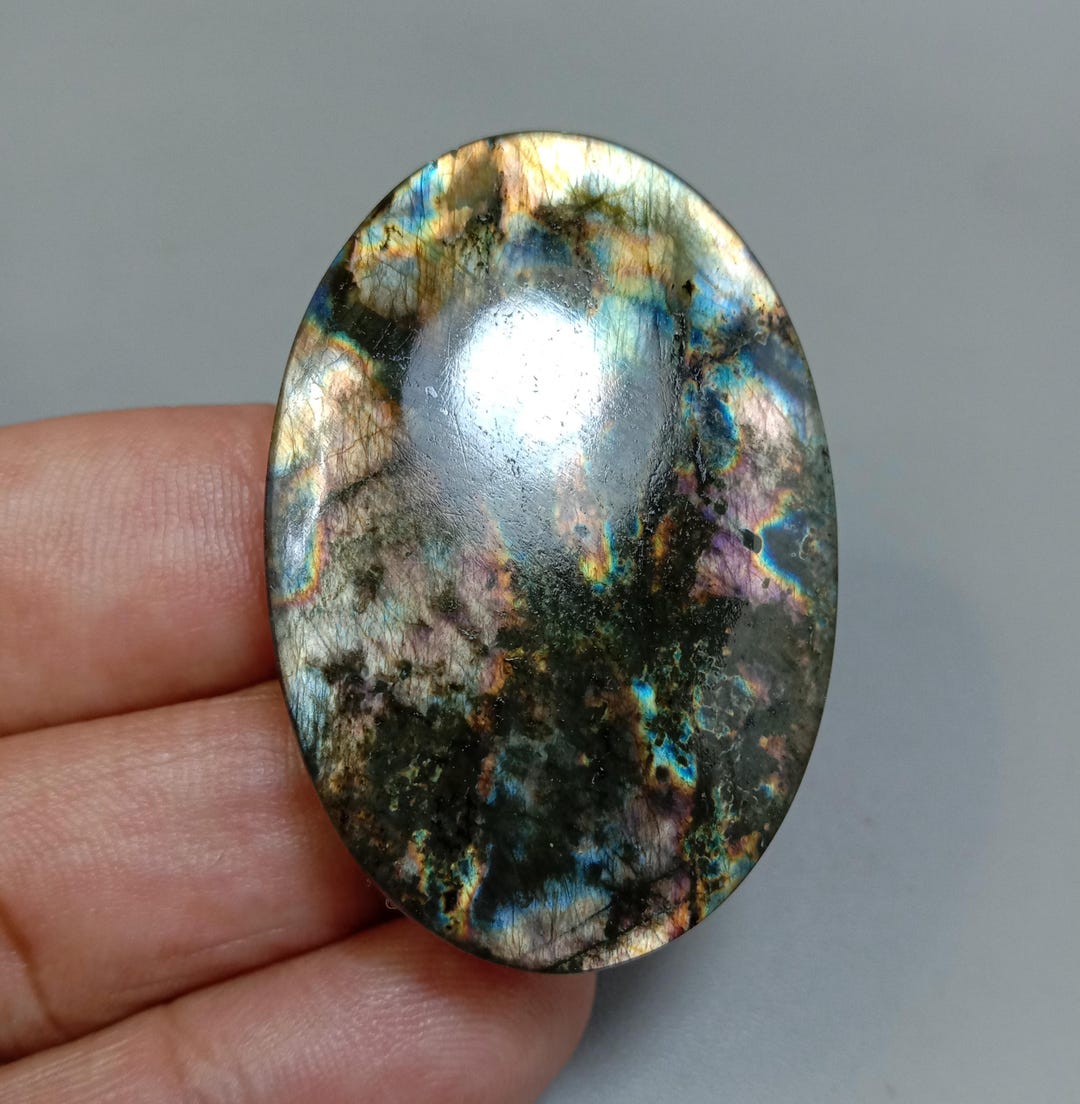 Spectrolite Cabochon - Crystal Spectrolite - Black Labradorite Stone ...