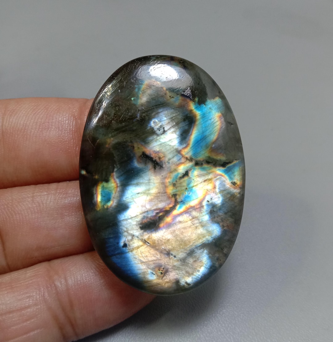 Spectrolite Cabochon - Crystal Spectrolite - Black Labradorite Stone ...