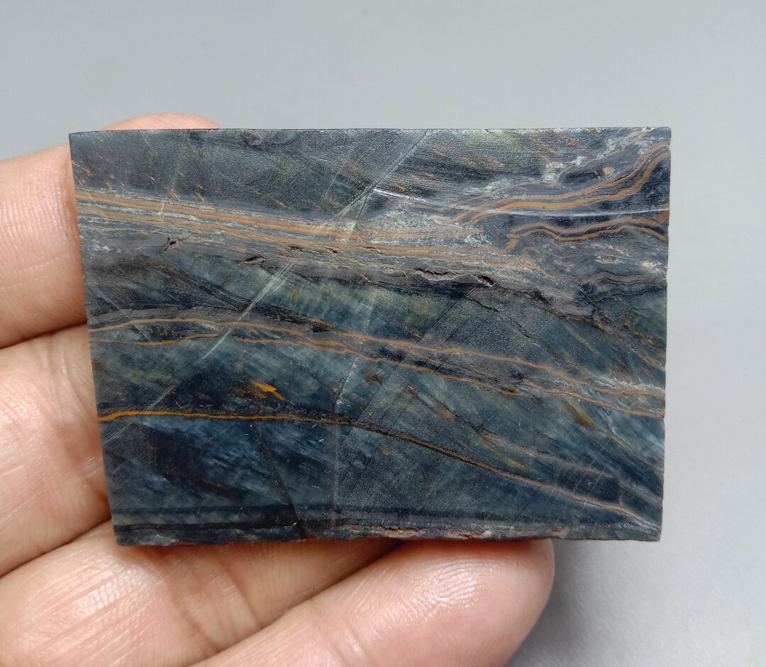Tiger Eye blue Hawks Eye Unpolished Slab Blue Tiger Eye Lapidary Rough ...