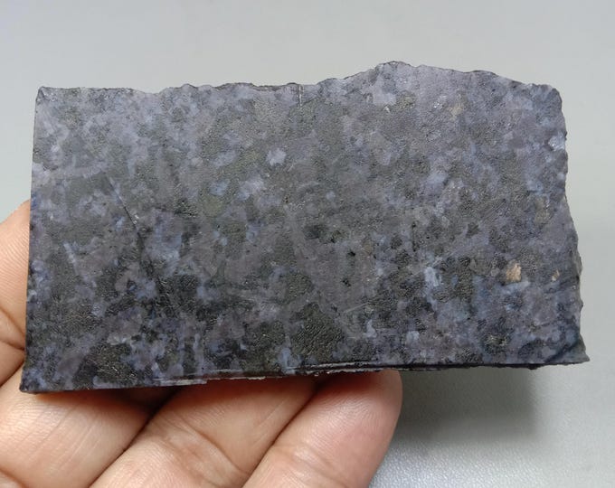Mystic Merlinite Slab - Indigo Gabbro Raw Lapidary Slab Rough Slice 398 ...