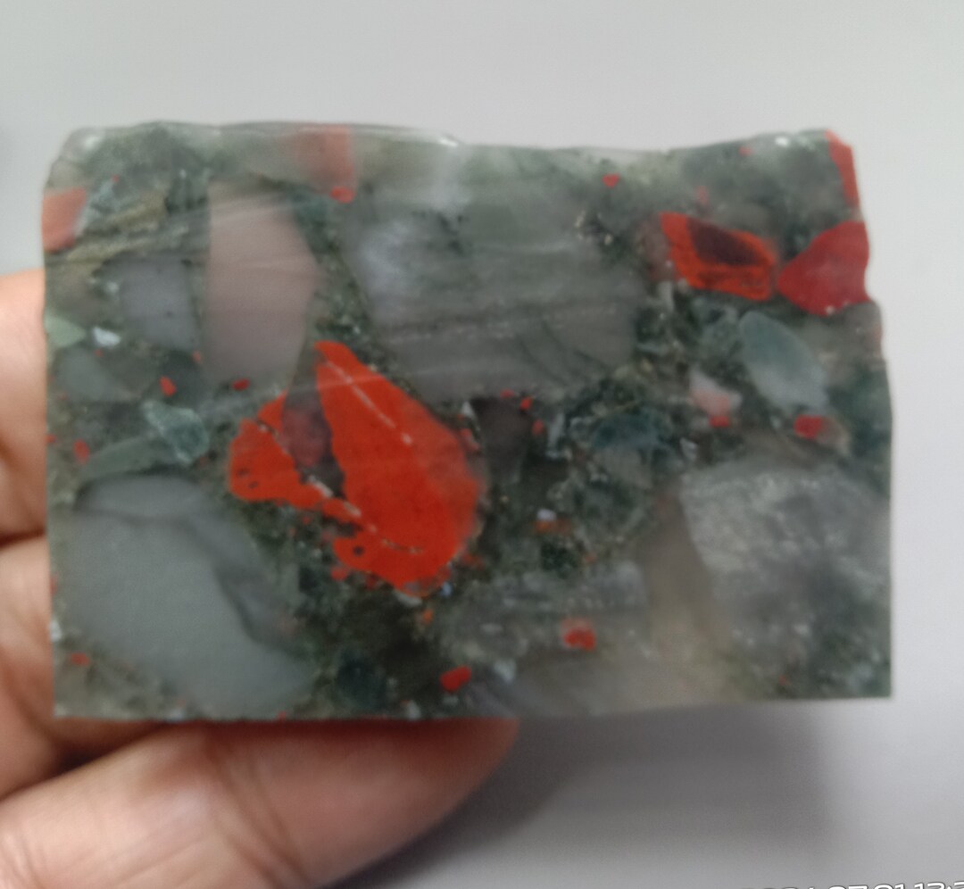 Bloodstone African Bloodstone Rough Slab Bloodstone Crystal Lapidary Display Home Decor 183.00ct ...