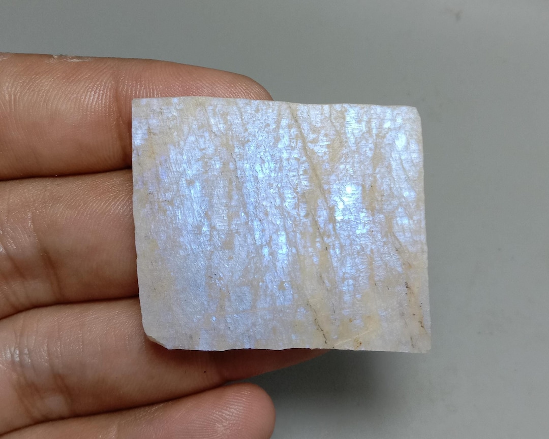 Moonstone - Natural Blue Flash Rainbow Belomorite Moonstone Rough ...