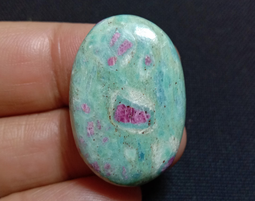 Ruby Fuchite - Ruby in Fuchsite - Natural Fuchite Cabochon Oval Shape ...