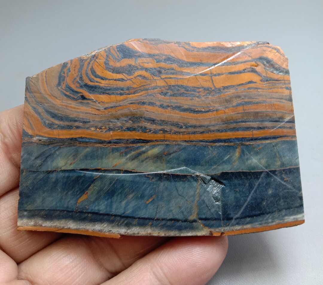 Tiger Eye blue Hawks Eye Unpolished Slab Blue Tiger Eye Lapidary Rough ...