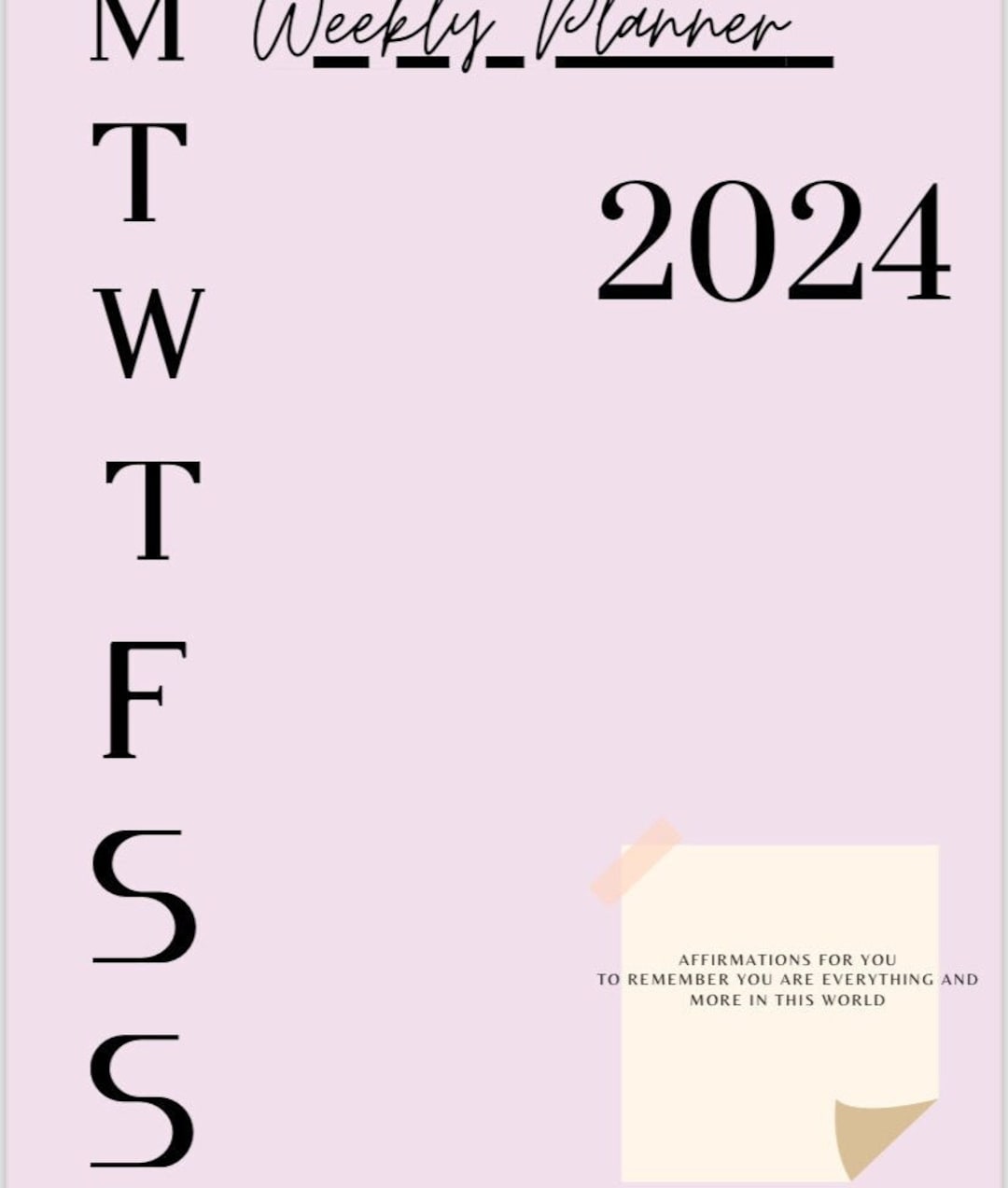 2024 Perfect Pink Weekly Planner Digital Planner Girly Planner Pink ...