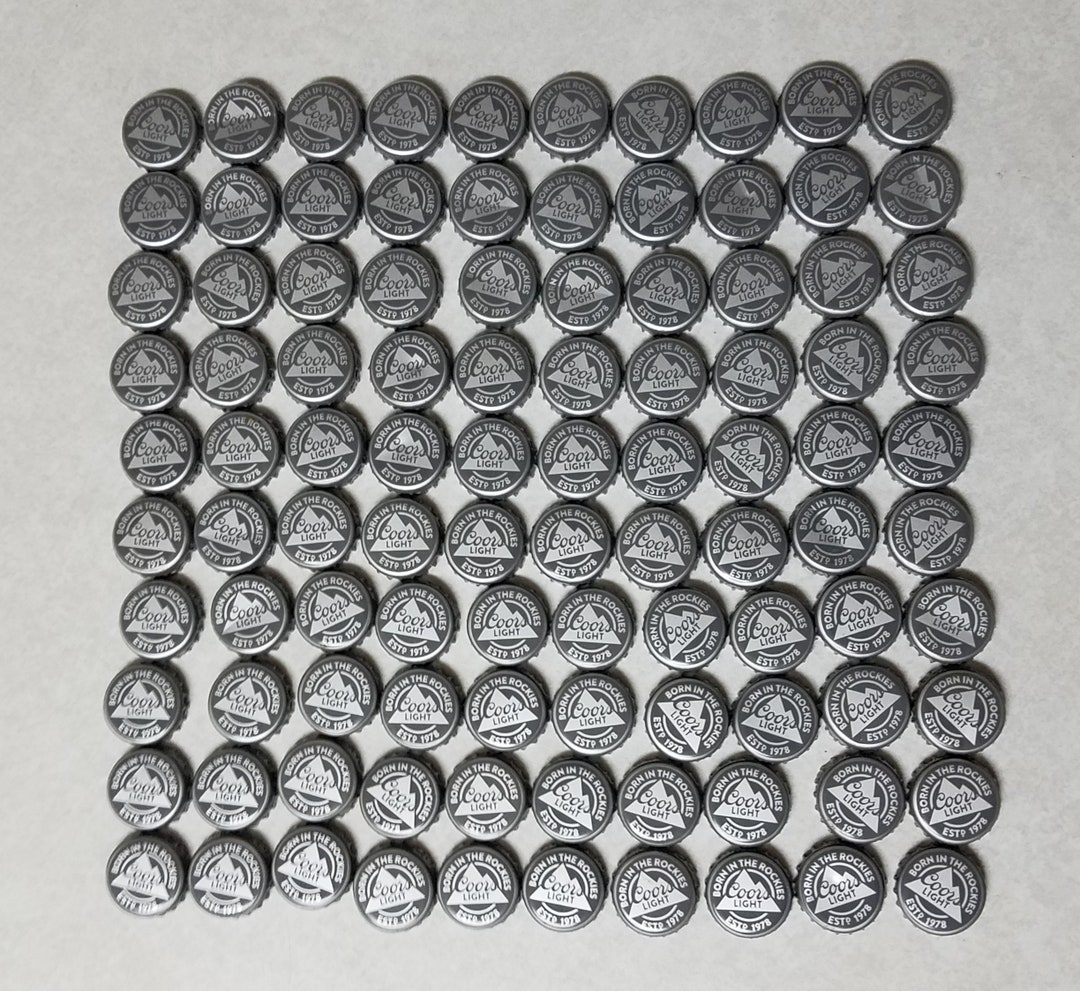 100 Qty of Coors Light Bottle Caps - Etsy