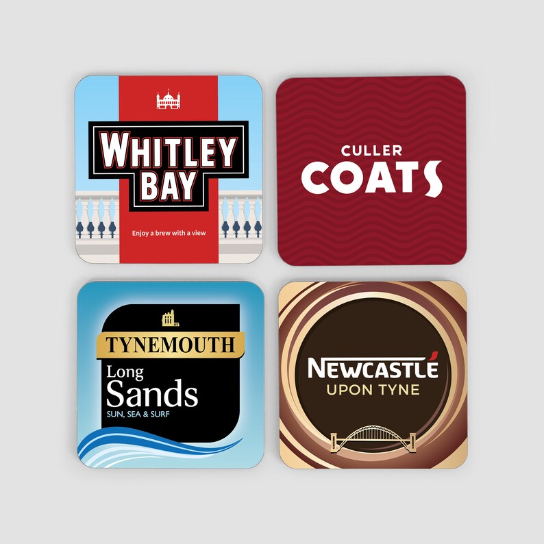 Fake Coast-ers set of 4 - Etsy UK