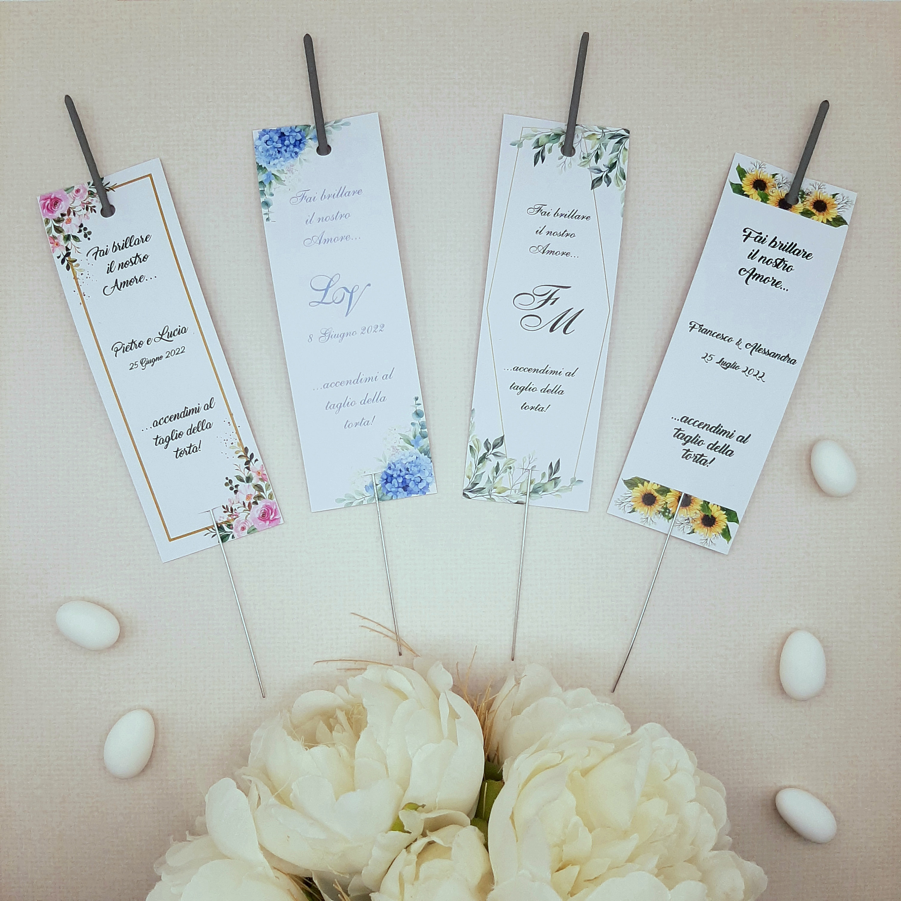 Set da 10 Fiaccole Scintillanti per Eventi Personalizzate con ...